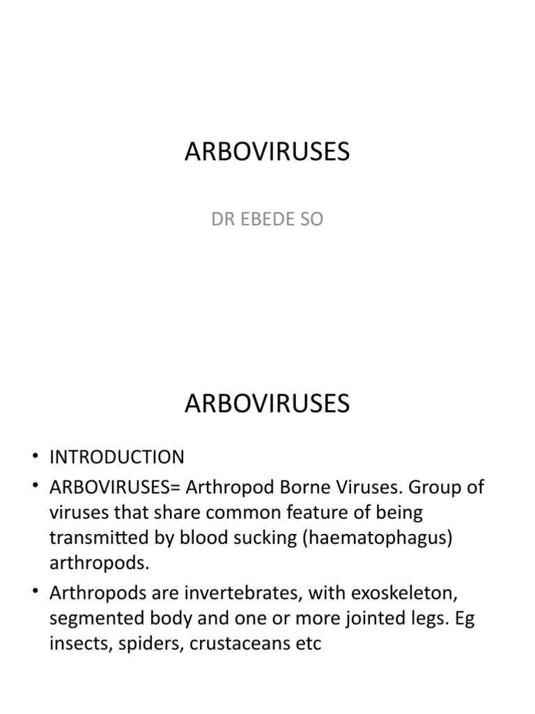Arboviruses | PDF