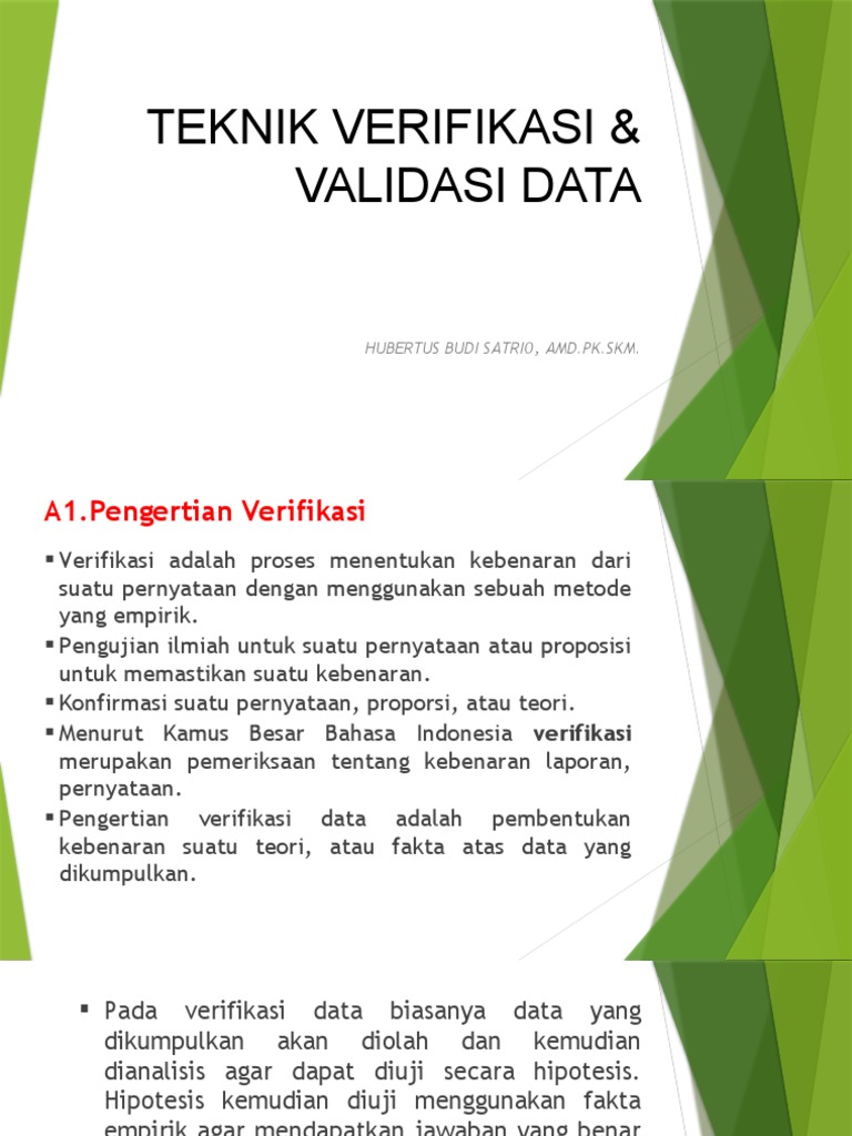 3.1.teknik Validasi & Verifikasi | PDF