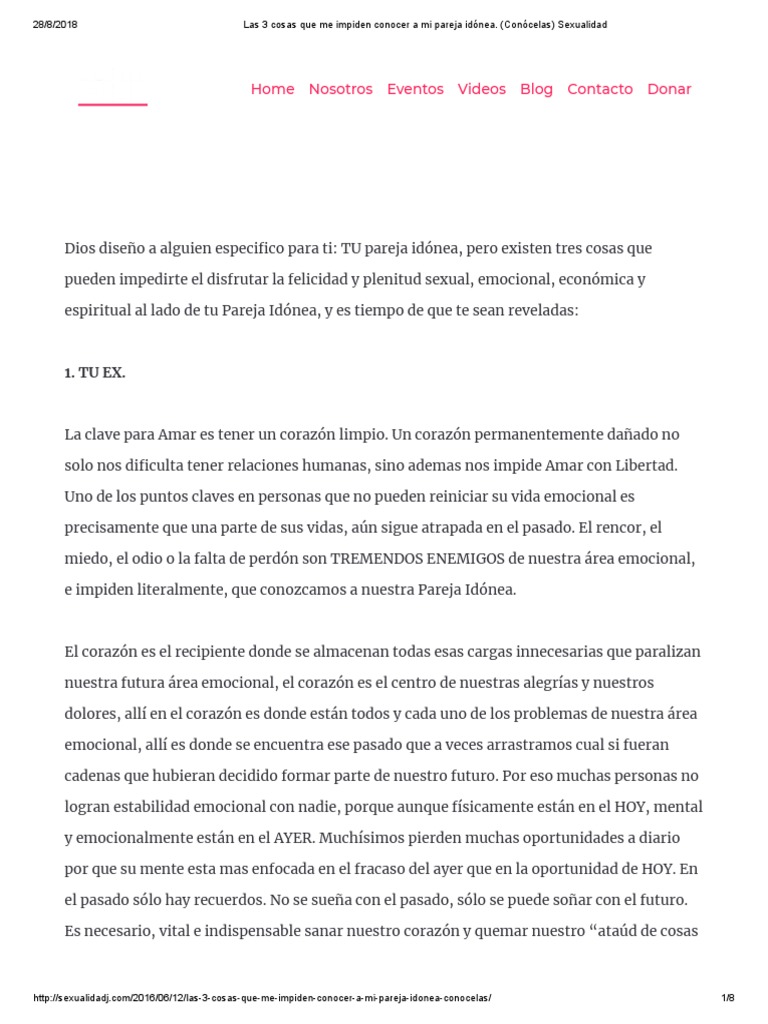 3 Cosas Que Te Impiden | PDF | Amor | Dios