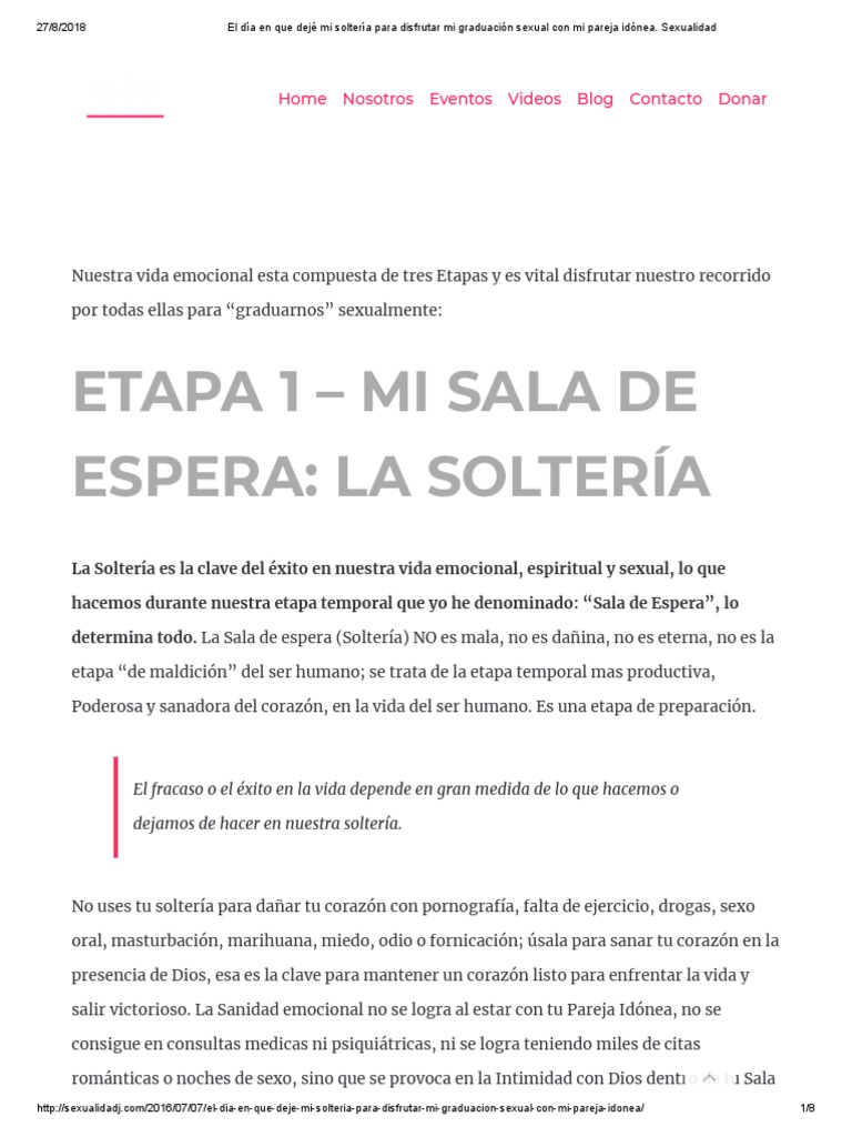 El Día en Que Dejé Mi Soltería para Disfrutar Mi Graduación Sexual Con ...
