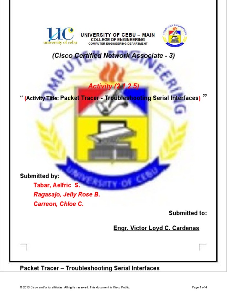 2.1.2.5 Packet Tracer Troubleshooting Serial Interfaces | PDF | Internet Protocols | Router ...