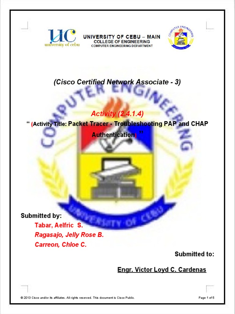 2.4.1.4 Packet Tracer Troubleshooting PPP With Authentication | PDF | Router (Computing ...