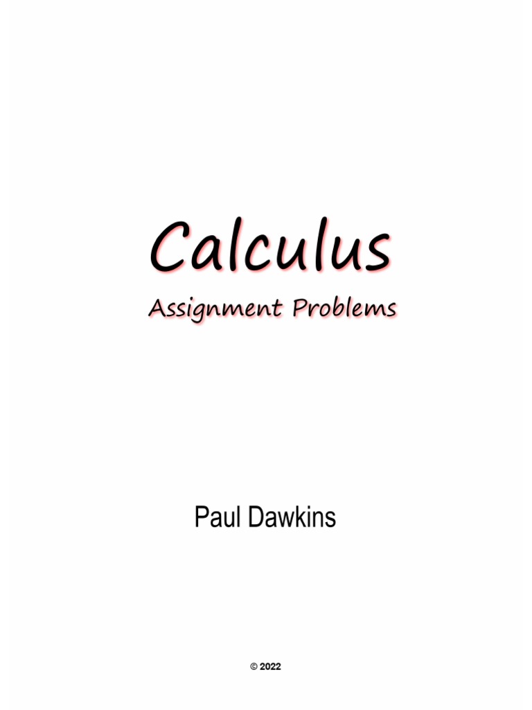 Calculus Assignment PDF | PDF | Maxima And Minima | Derivative