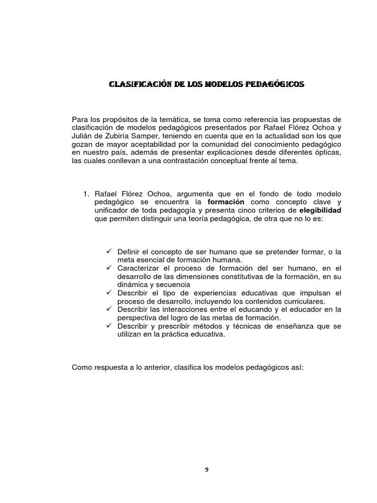 Principales Modelos Pedagógicos | PDF | Evaluación | Aprendizaje