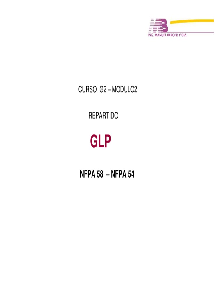 Curso Ig2 Modulo2 Repartido GLP Nfpa 58 Nfpa 54 | PDF | Gas natural ...