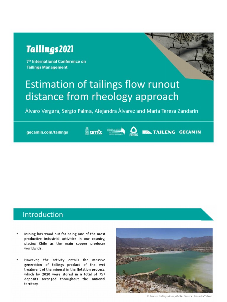 Tailings 2021 - Estimation of Tailings Flow Runout Distance From ...