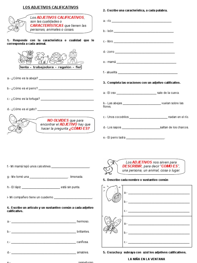 Adjetivos Calificativos | PDF | Adjetivo