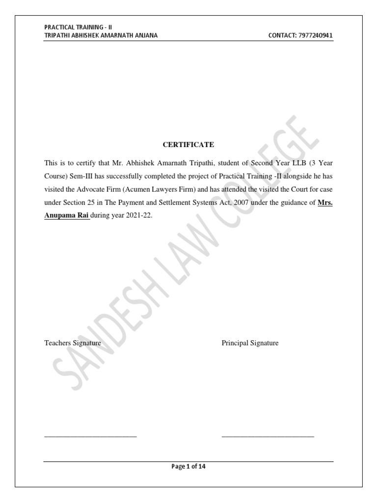 Assignment Practical Training-II | PDF | Paralegal | Justice