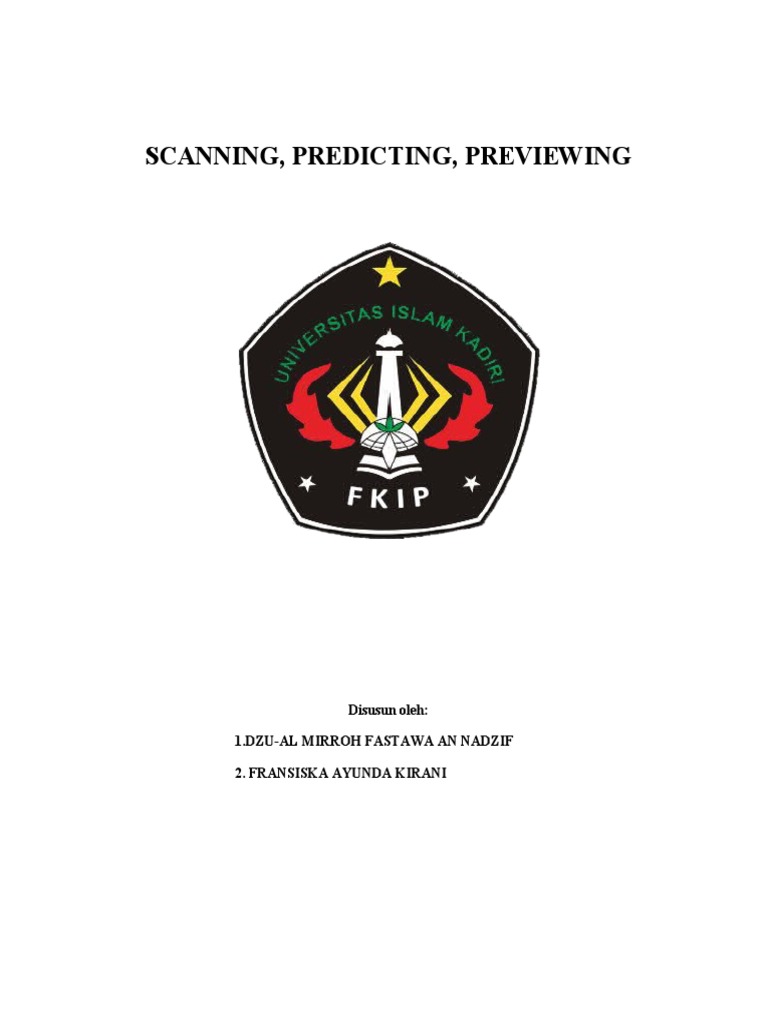 Scanning, Predicting, Previewing | PDF | Prediction | Communication Scanning, Predicting, Previewing | PDF | Prediction | Communication