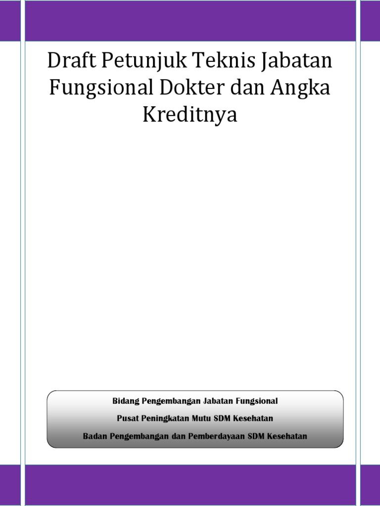 Juknis Jabatan Fungsional Dokter PDF | PDF | Pengelolaan Keuangan & Uang