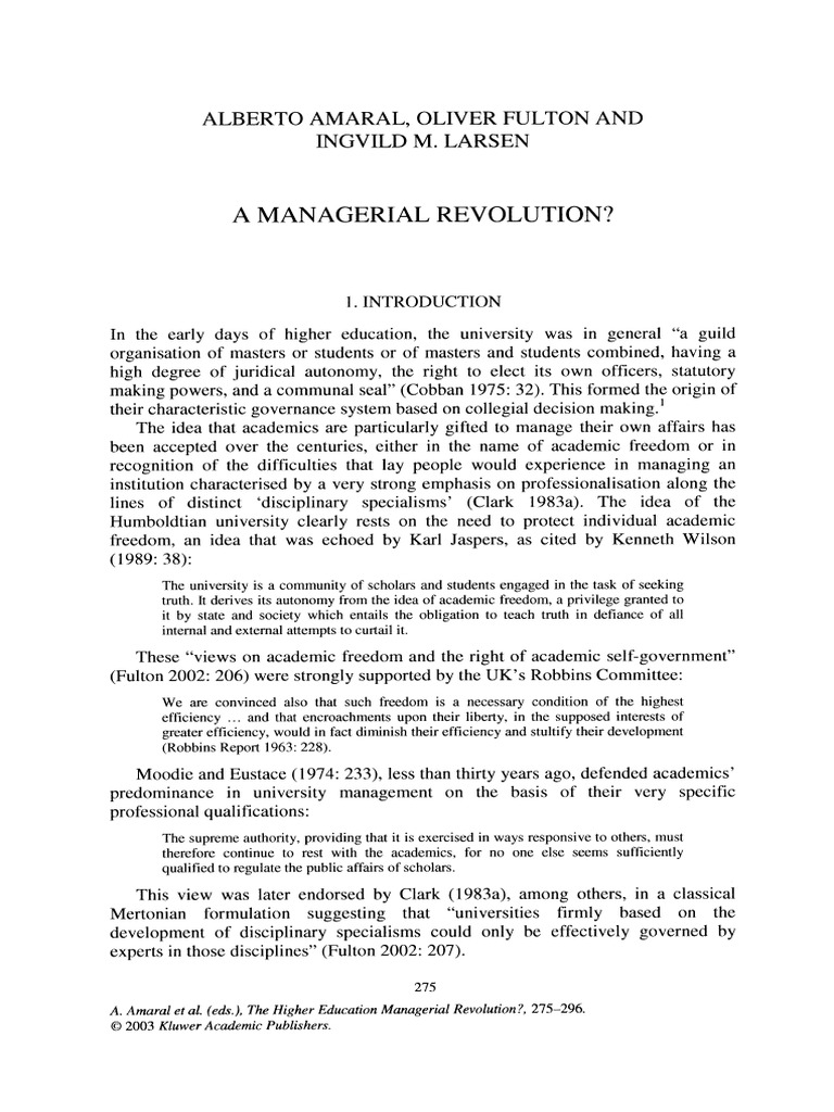 A Managerial Revolution | PDF | University | Globalization