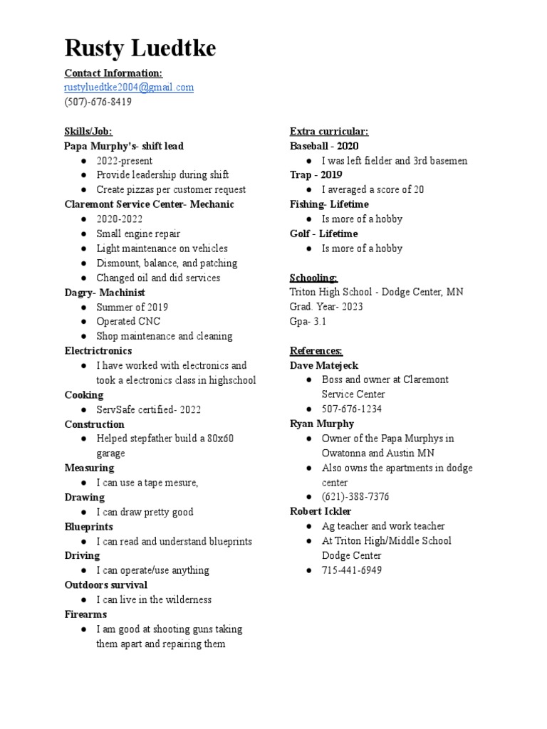 Luedtke Rusty-Resume | PDF