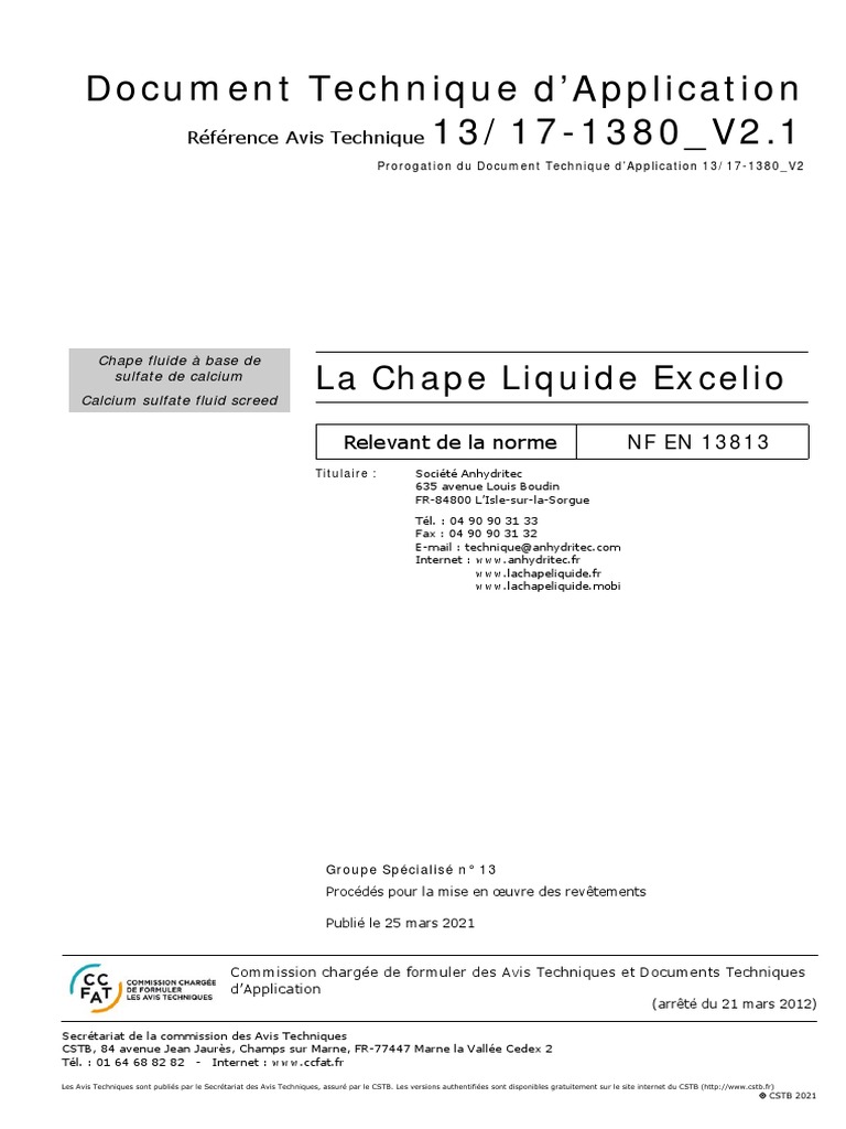 Dtu Excelio | PDF | Mortier (matériau) | Ciment
