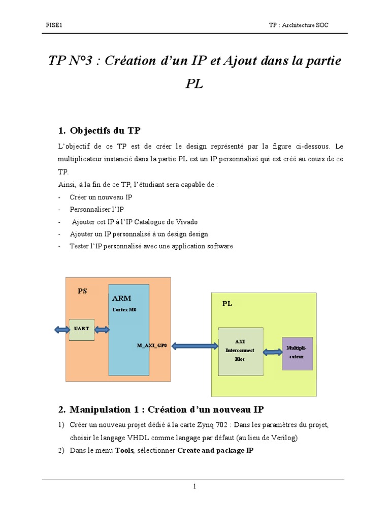 tp3 Soc | PDF | VHDL | Informatique