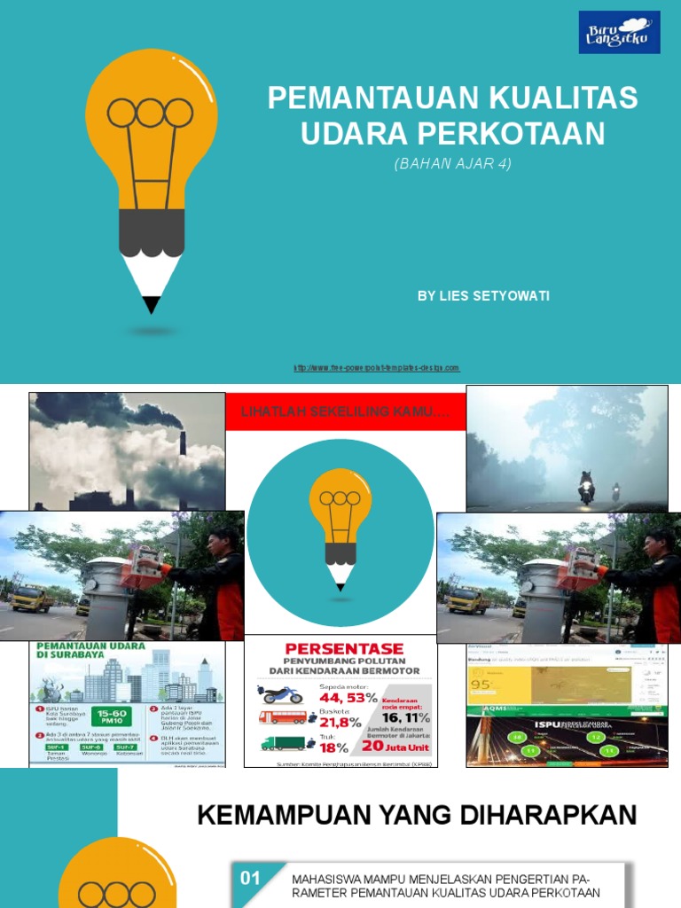 Bahan Ajar 4 MK PP Pu Pemantauan Kualitas Udara Perkotaan Genap 2022 | PDF