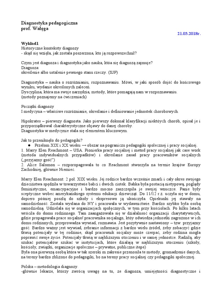 Diagnostyka-Pedagogiczna-Wyk Ad | PDF