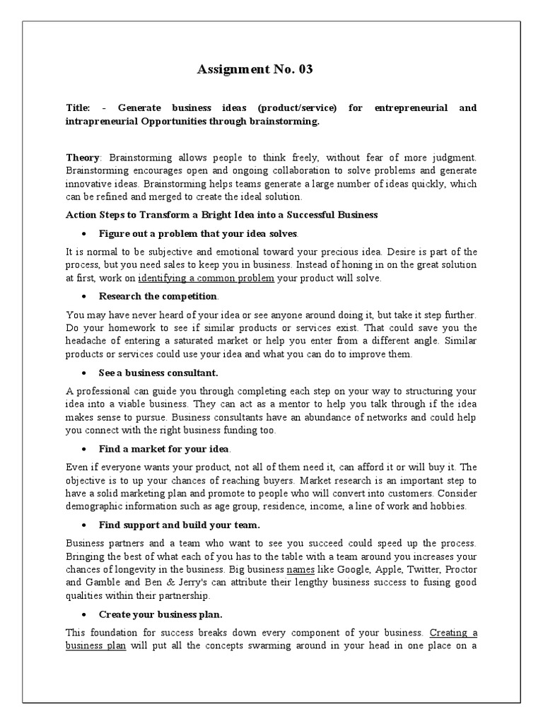 Practical No.3 - EDE | PDF | Brainstorming | Startup Company