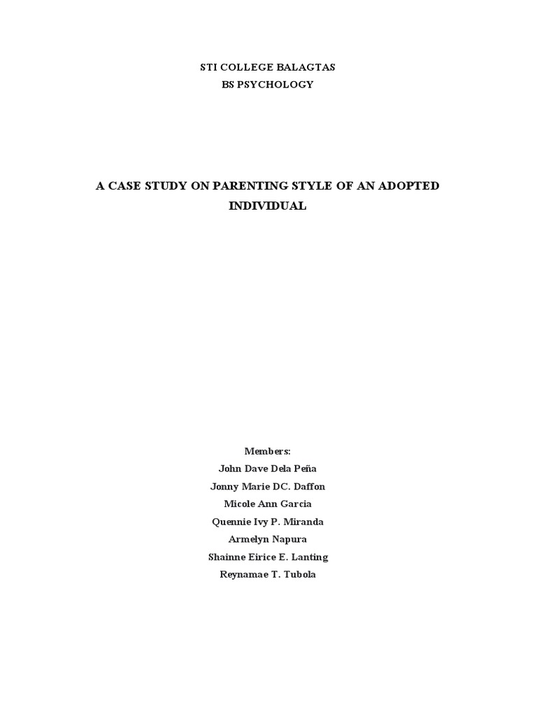 Case Study FINAL2.2 | PDF | Parenting | Parent
