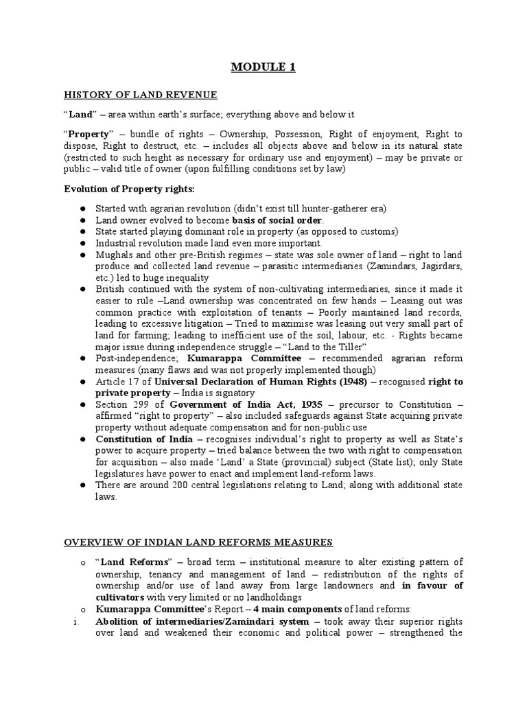 Land Laws Notes | PDF | Eminent Domain | Taxes