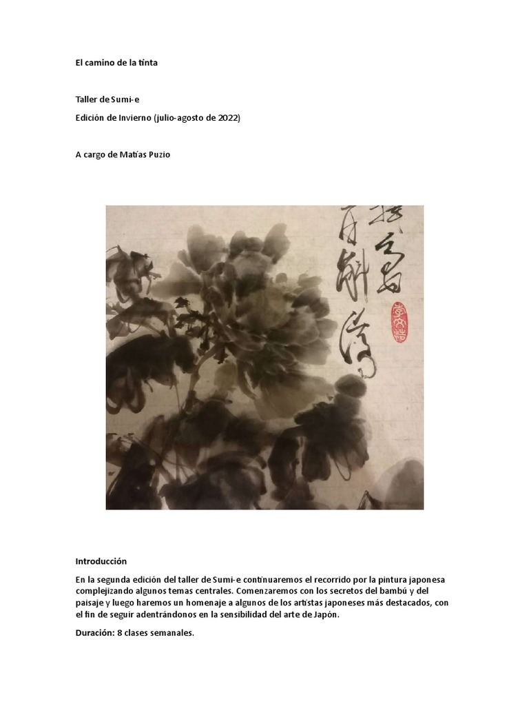 Taller de Sumi | PDF | Arte japonés | Japón