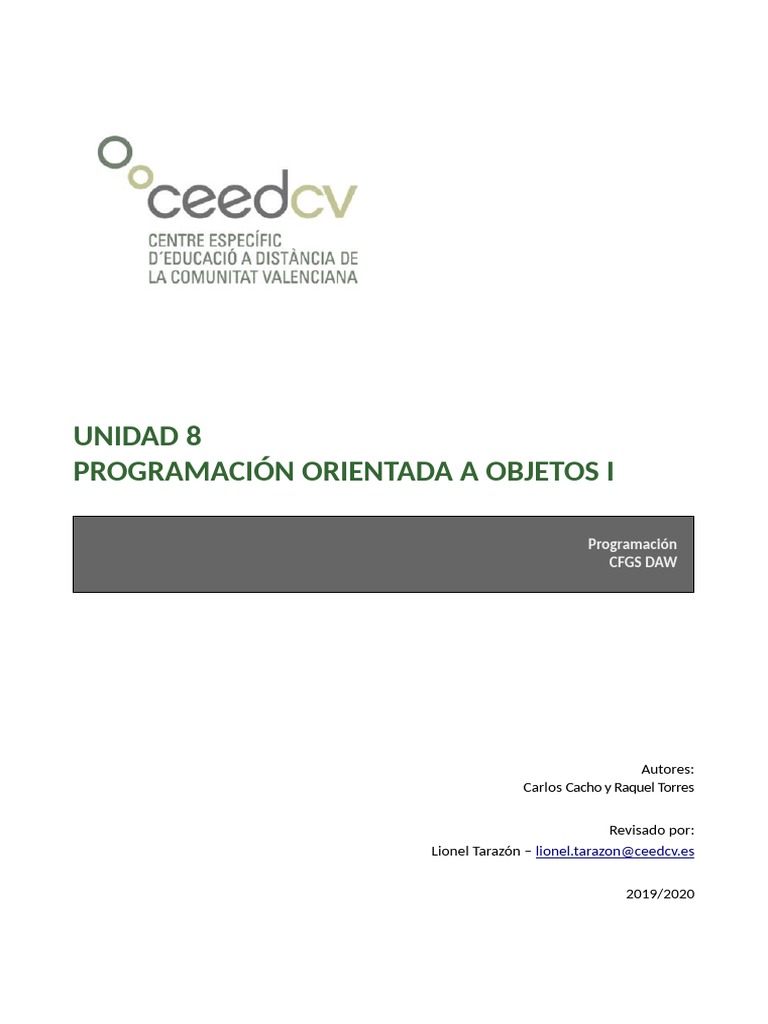 POO: Fundamentos y Ejemplos | PDF | Objeto (informática) | Programación