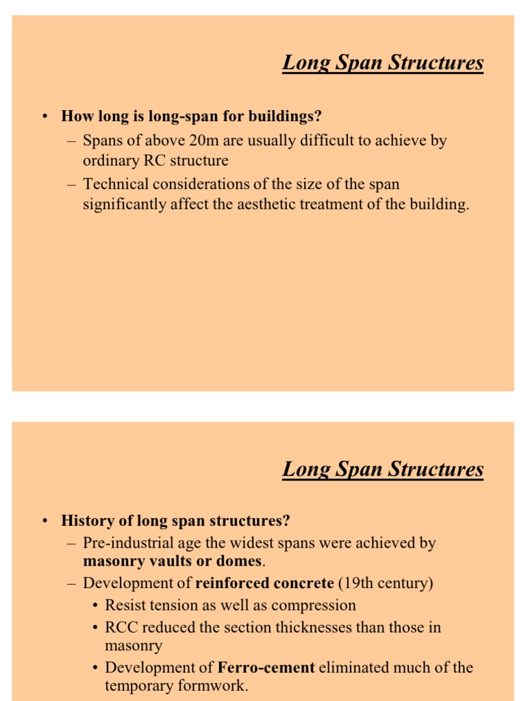 Long Span Structures Overview | PDF