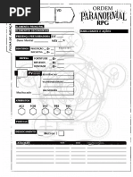Fichas Ordem Paranormal | PDF