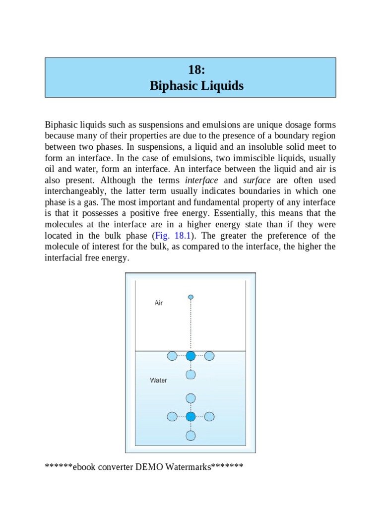 Biphasic Liquids PDF | PDF | Solubility | Wetting