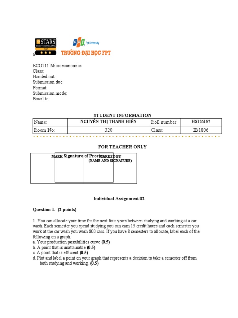 ECON111 - Individual Assignment 02 | PDF | Elasticity (Economics ...