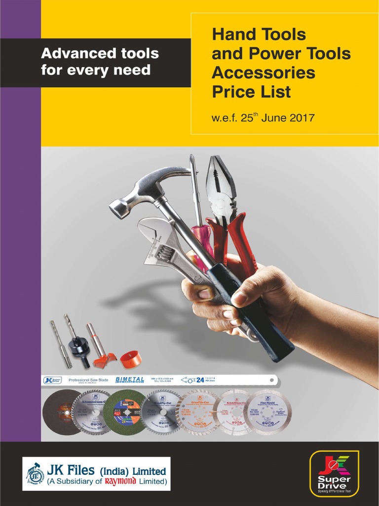 Hand Tool Price List 25-06-2017 1 JK | PDF