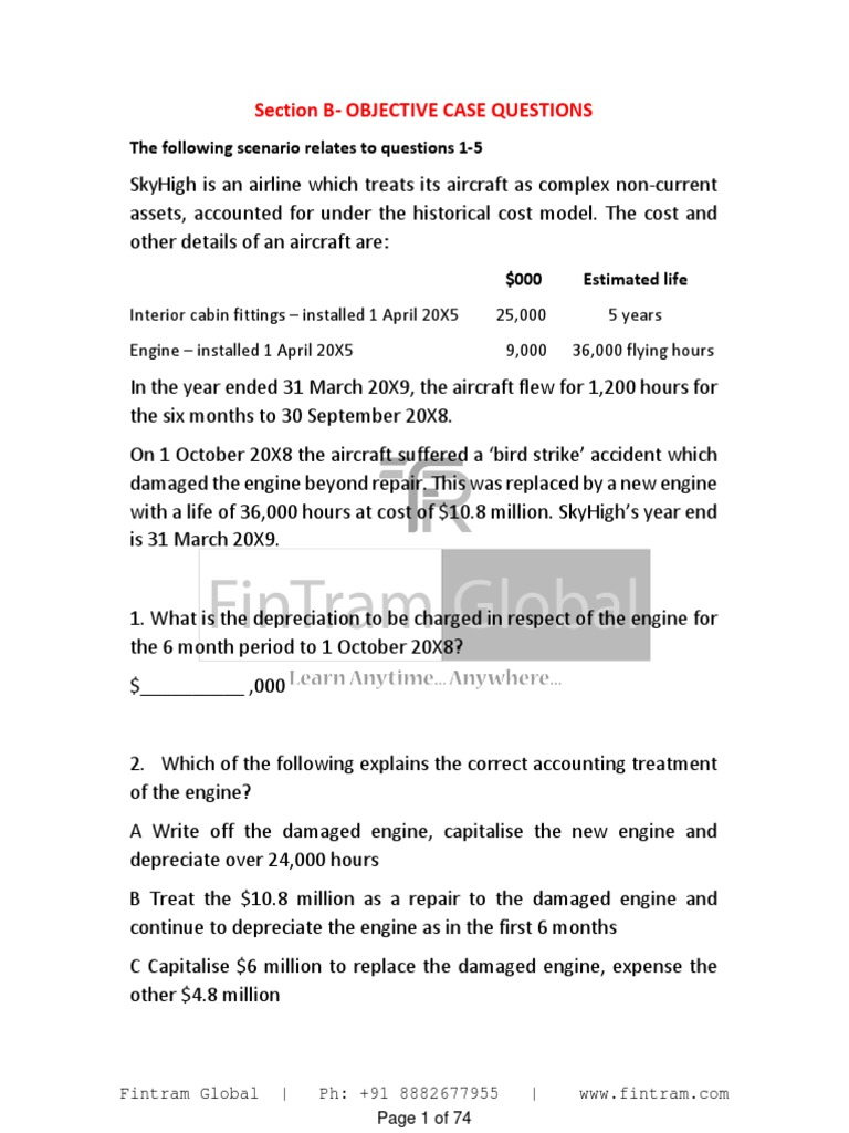 FR QM - Section B PDF | PDF | Depreciation | Loans