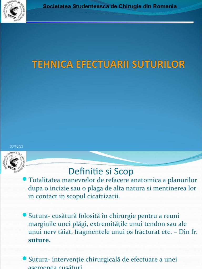 Tehnica Suturi | PDF