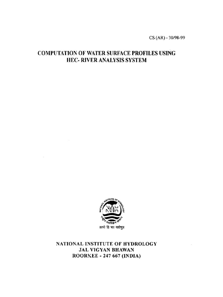 Computation of Water Surface Profiles Using HEC River Analysis System | PDF