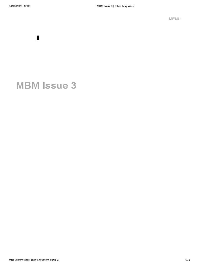 MBM Issue 3 - Ethos Magazine PDF | PDF | Word Press | Companies Of The ...