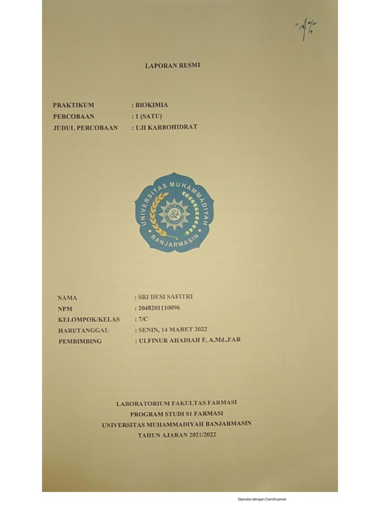 Uji Karbohidrat - Biokimia PDF | PDF
