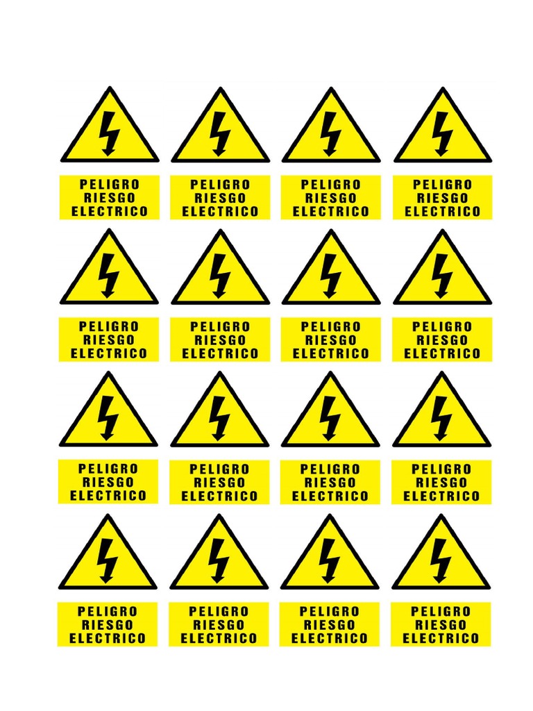 3 Sticker Riesgo Eléctrico R Pdf