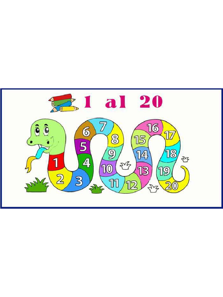 Numeros Del 1 Al 20 para Colorear 1 | PDF