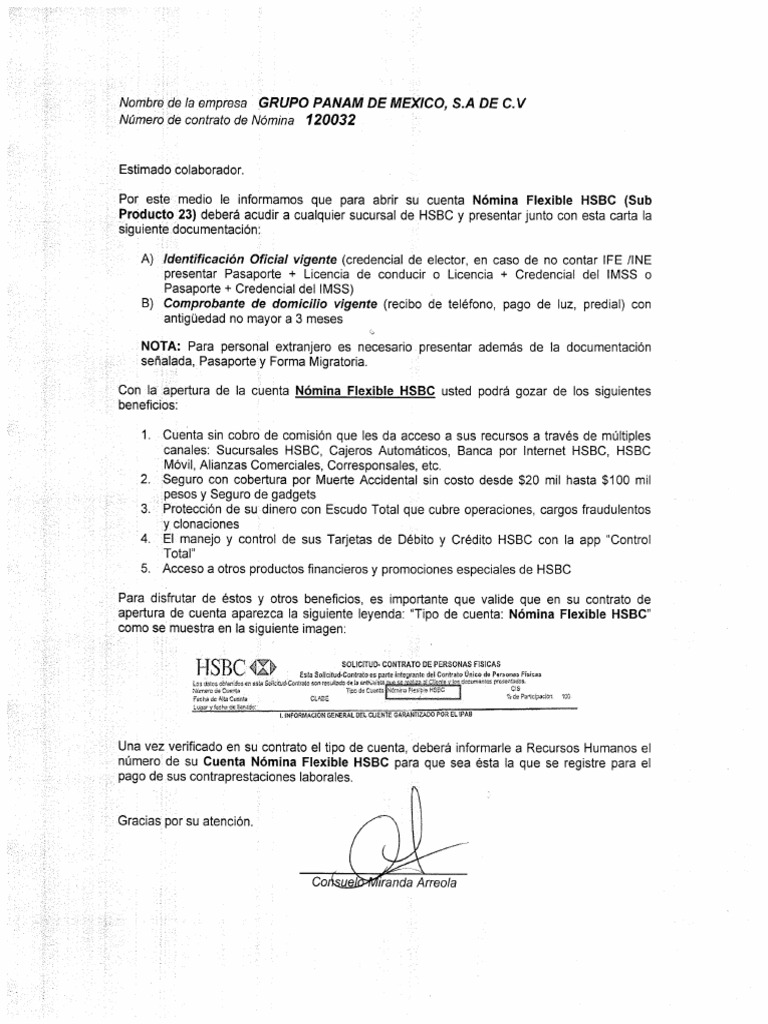 Carta HSBC PDF | PDF