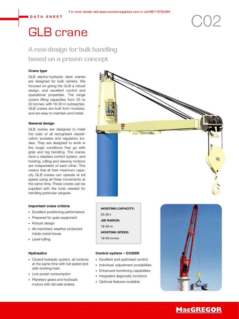 Macgregor Cranes GLB Crane | PDF | Crane (Machine) | Manufactured Goods