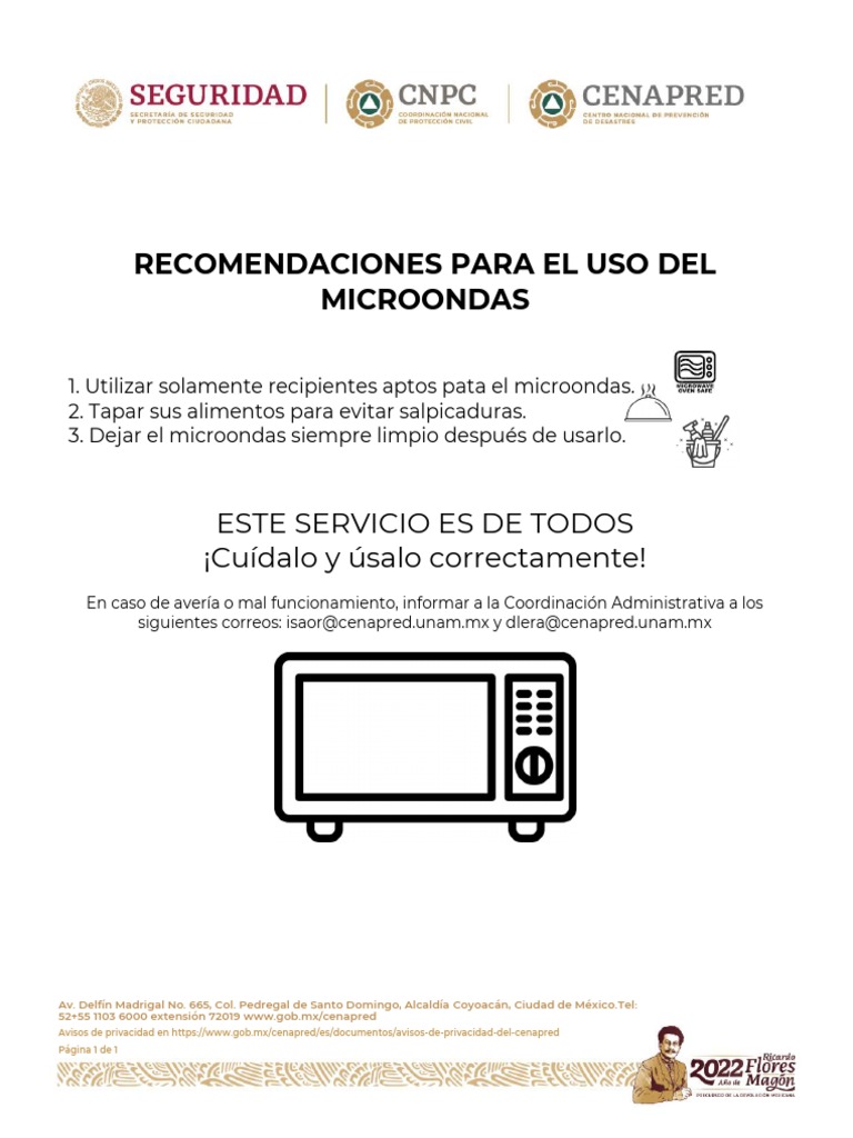 Recomendaciones para usar el microondas | PDF | Tecnología