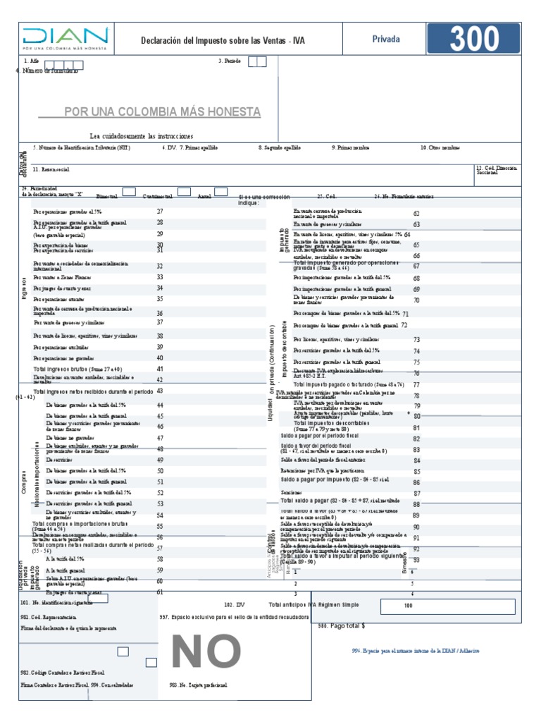 Formulario 300 2023 | PDF | Impuestos | Impuesto al valor agregado