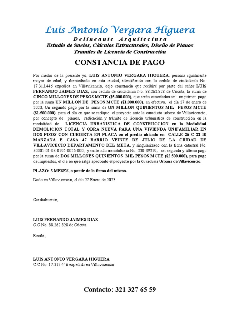 Constancia de Pago PDF | PDF | Finanzas y dinero
