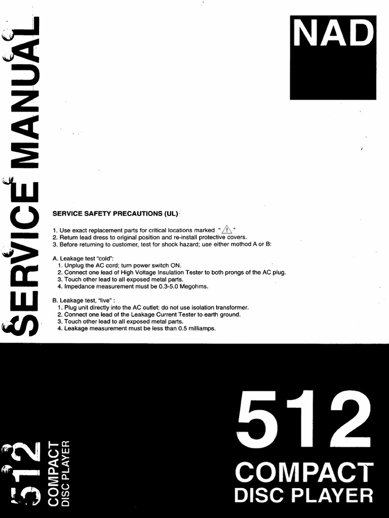 Service Manual NAD 512 Compact Disc Player | PDF