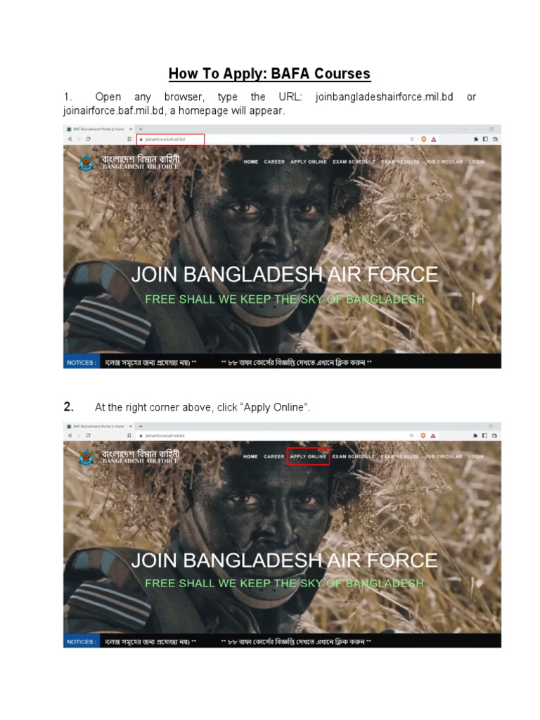 How To Apply BAFA Courses | PDF | Physical Examination | Cyberspace