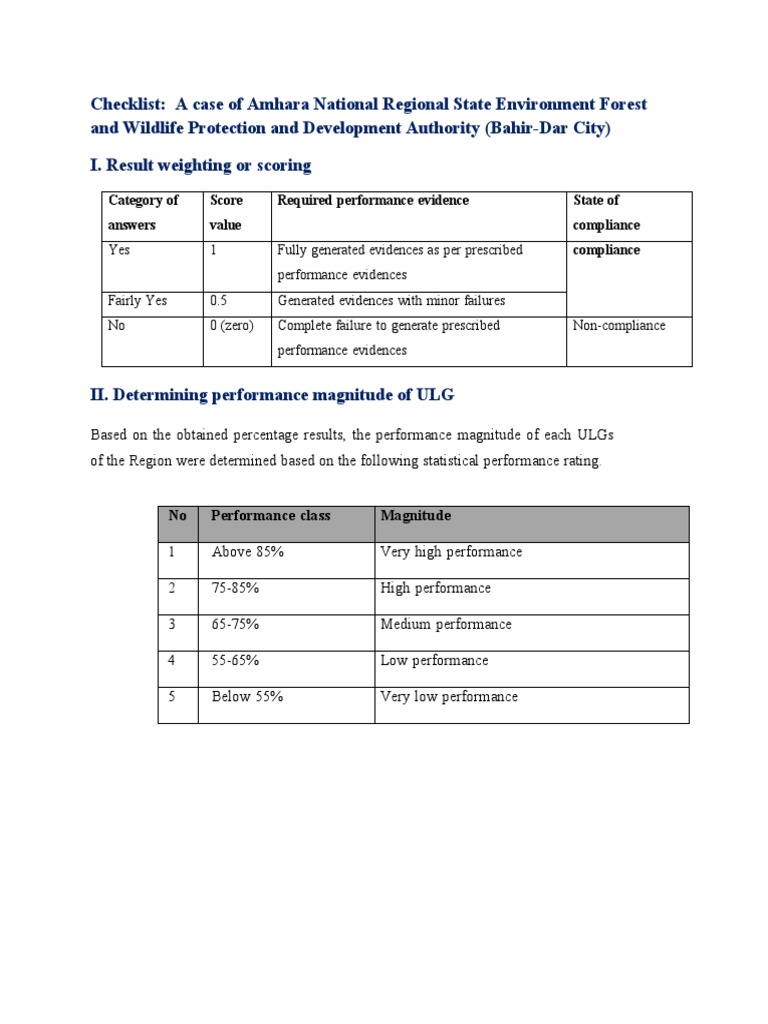 Amhara REPA ESA Checklist | PDF | Environmental Impact Assessment ...