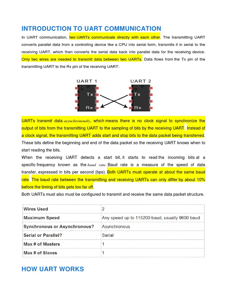 Slides Lezione 7-2 Introduction To Uart Communication | PDF | Electrical Engineering | Computing