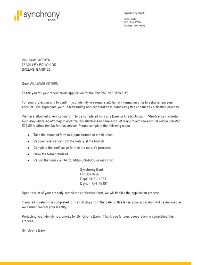 Notary Letter | PDF | Credit Bureau | Credit