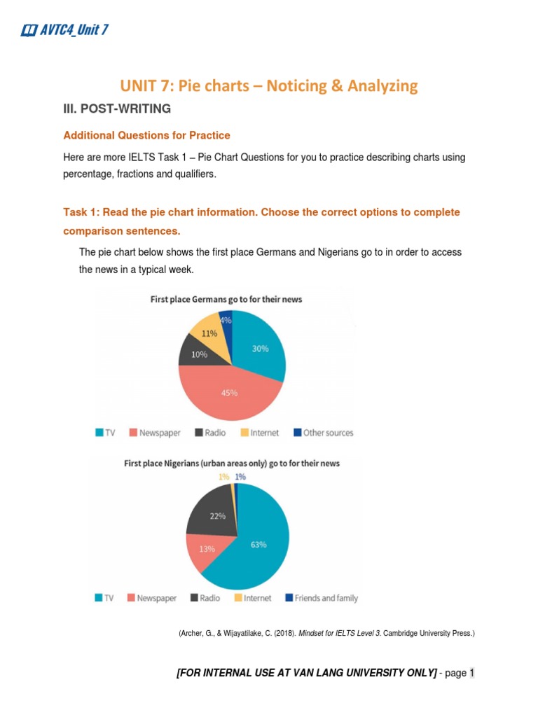 (Official) AVTC4 - Unit 7 - Pie-Charts - After Class PDF | PDF