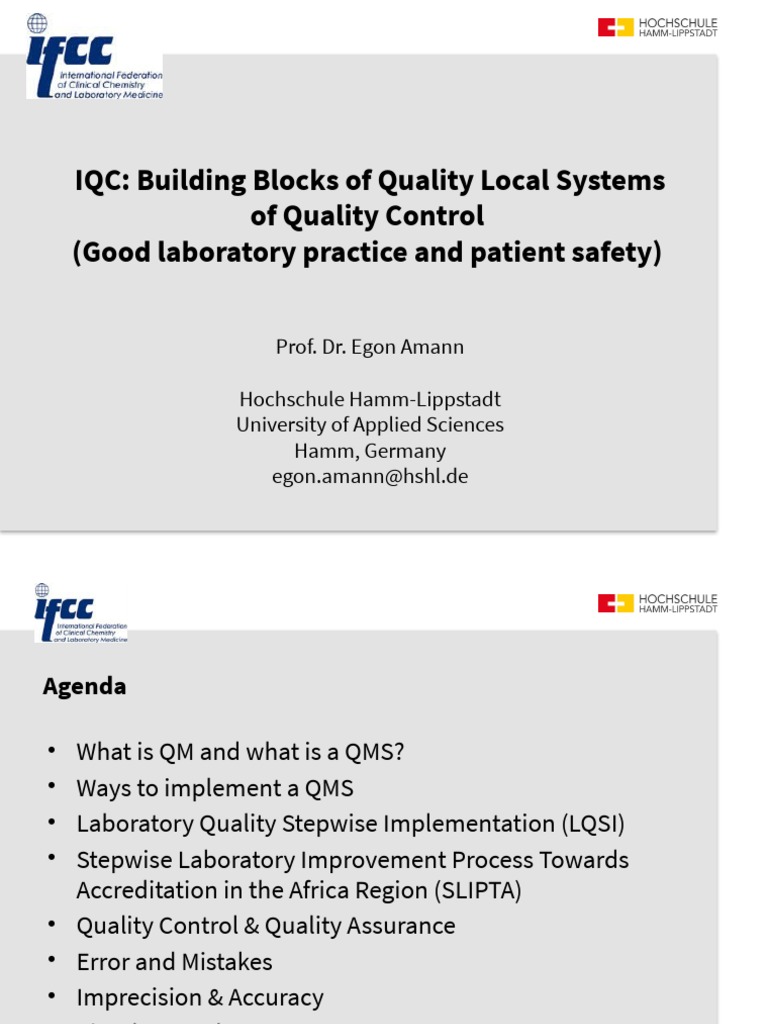 IQC Builing Blocks of Quality Control - Final | PDF | Standard Deviation | Accuracy And Precision