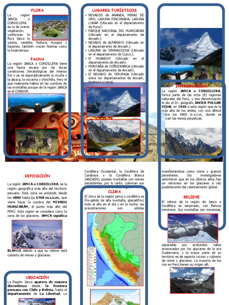 Triptico Región Janca | PDF | Ciencias de la Tierra | Geografía Física